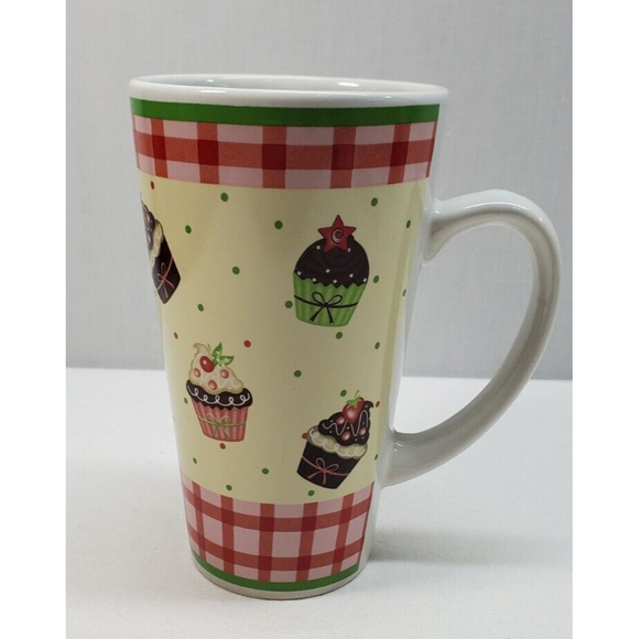 Trisa | Dining | Cupcakes 2 Oz Coffee Tea Mug Tall Red Green Colorful ...